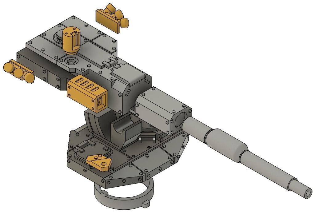 Extra Turrets - AA and Autoloader - 28mm Sci-Fi 3D model 3D printable ...