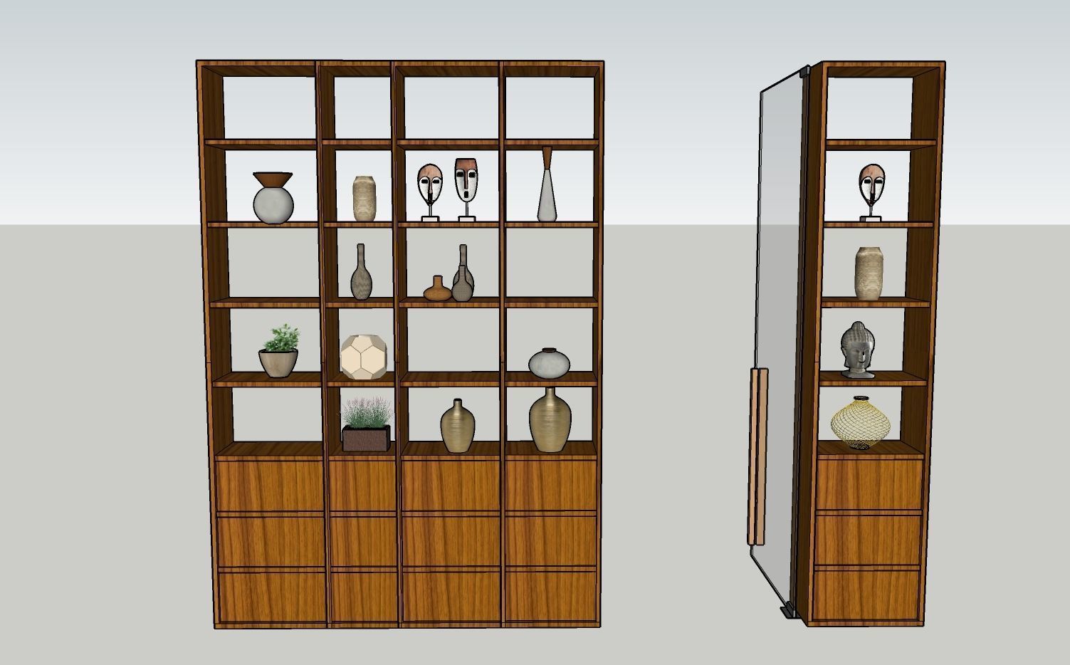 Open unit and Bar counter free VR / AR / low-poly 3D model | CGTrader