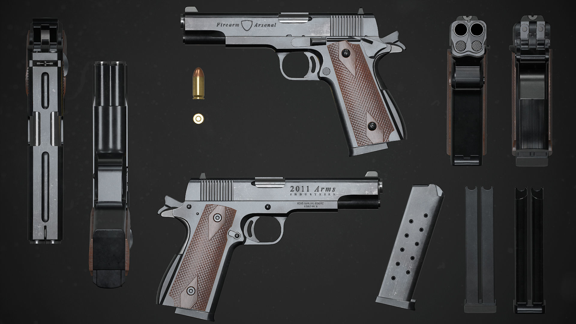 3D model AF 2011 Pistol VR / AR / low-poly | CGTrader