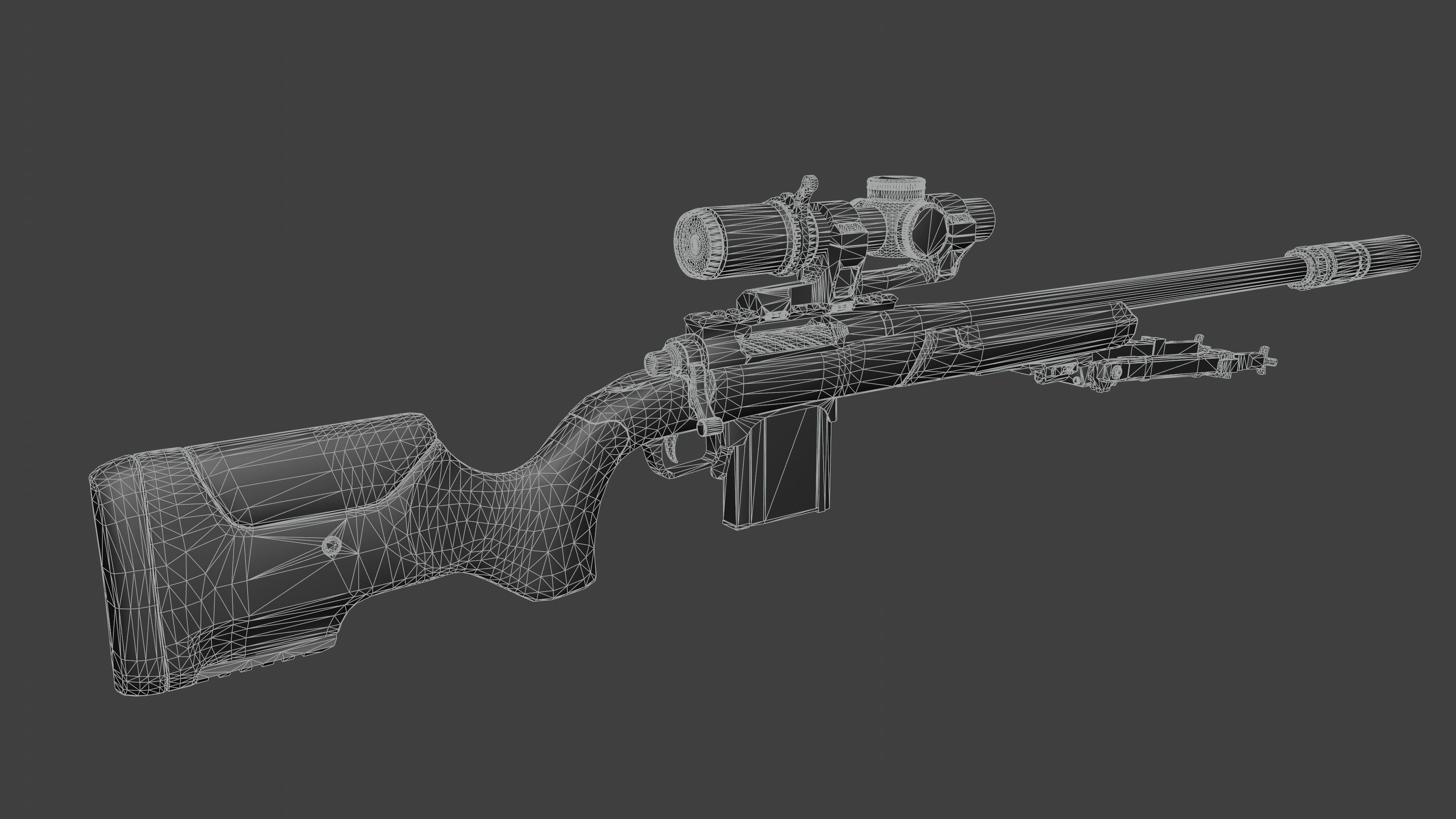 3D model Walnut Remington 700 Rifle VR / AR / low-poly | CGTrader