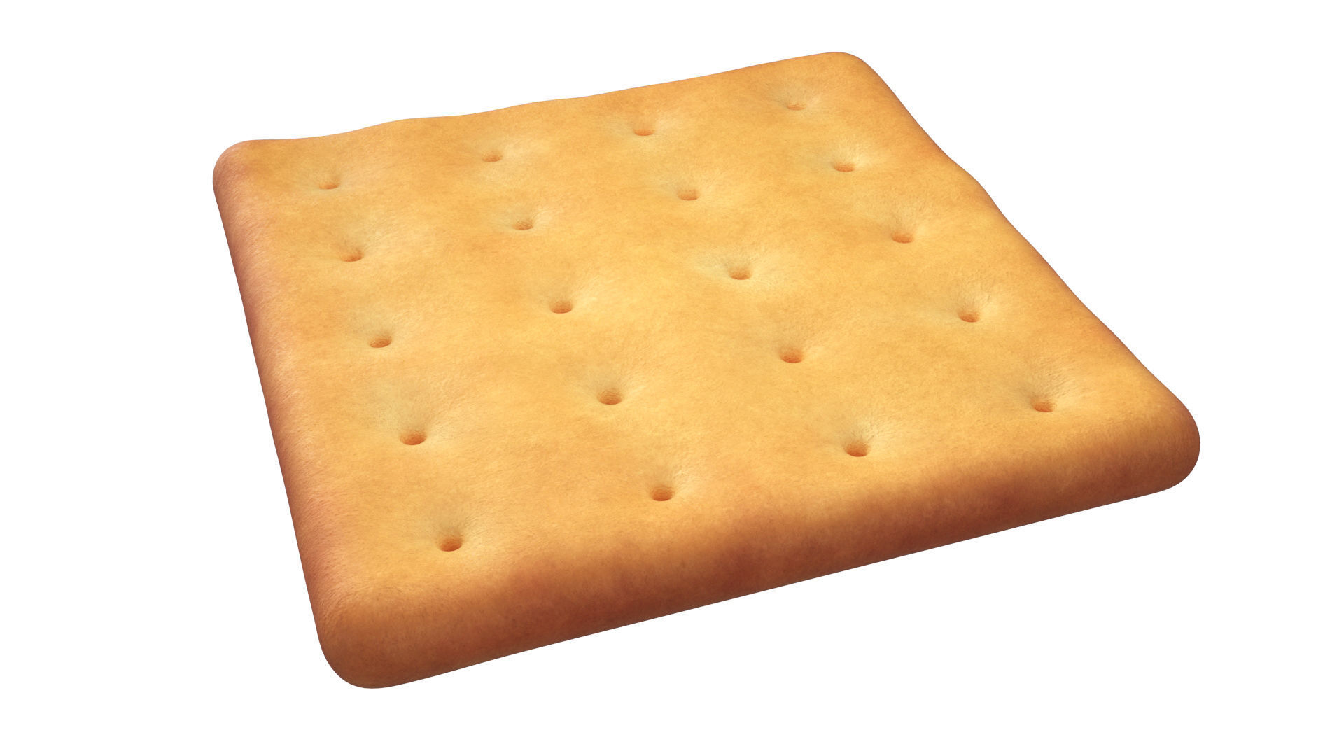 Square cracker 3D model | CGTrader
