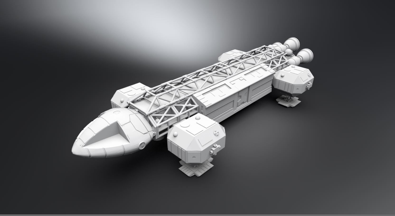 Space 1999 Eagle scale model 3D model 3D printable | CGTrader