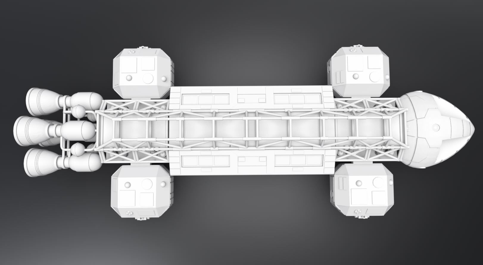 Space 1999 Eagle scale model 3D model 3D printable | CGTrader