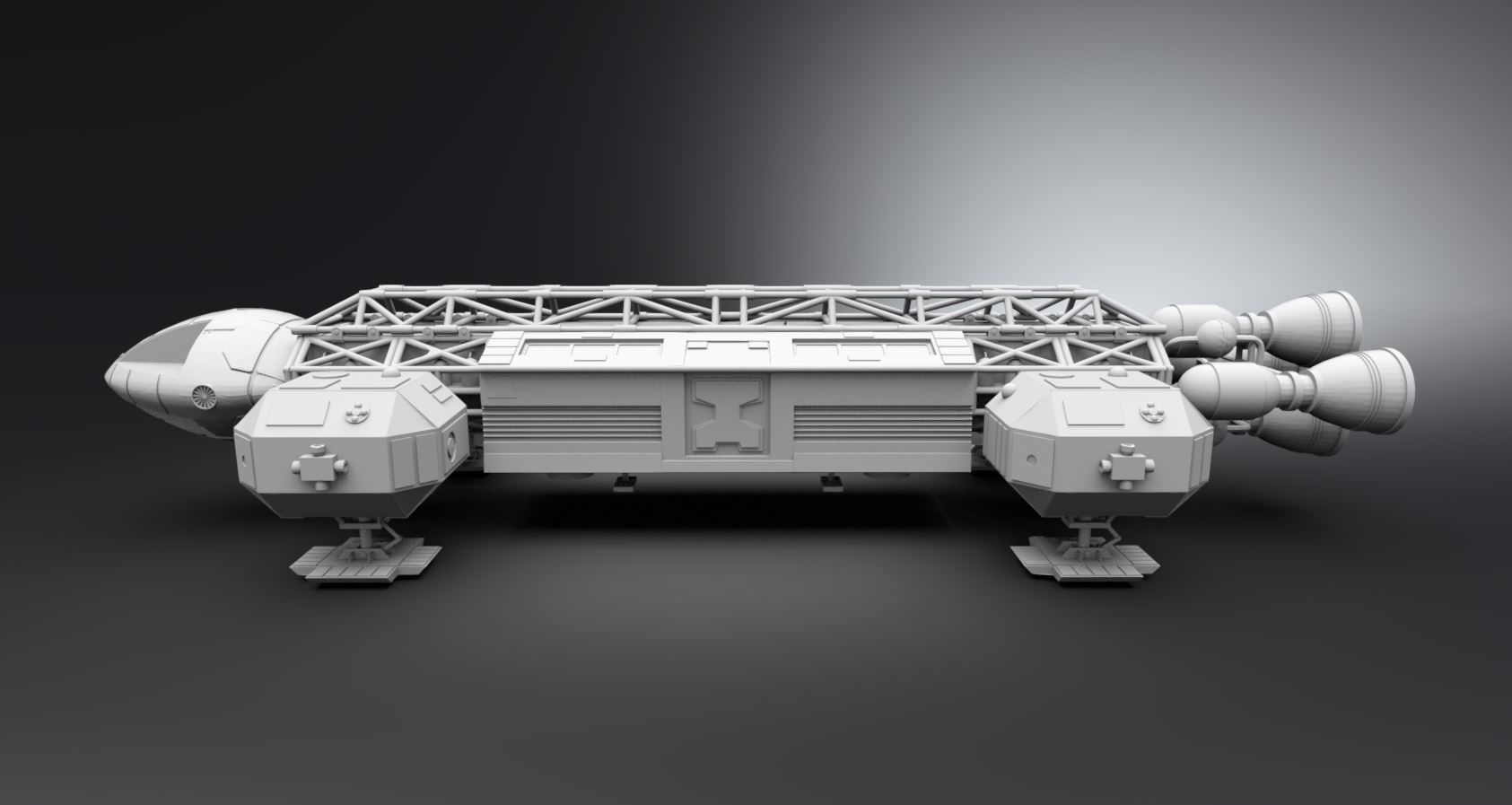 Space 1999 Eagle scale model 3D model 3D printable | CGTrader