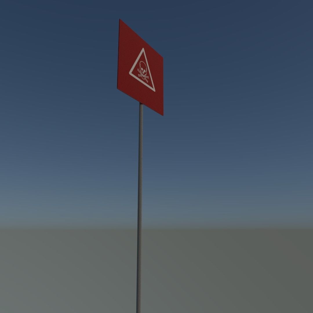 3D model Sign toxic VR / AR / low-poly | CGTrader