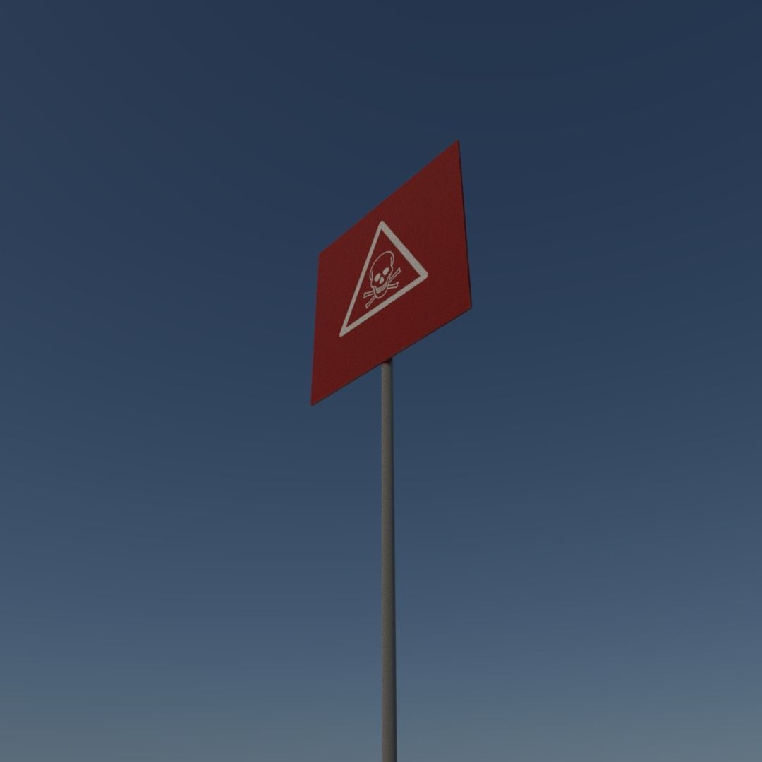 3D model Sign toxic VR / AR / low-poly | CGTrader