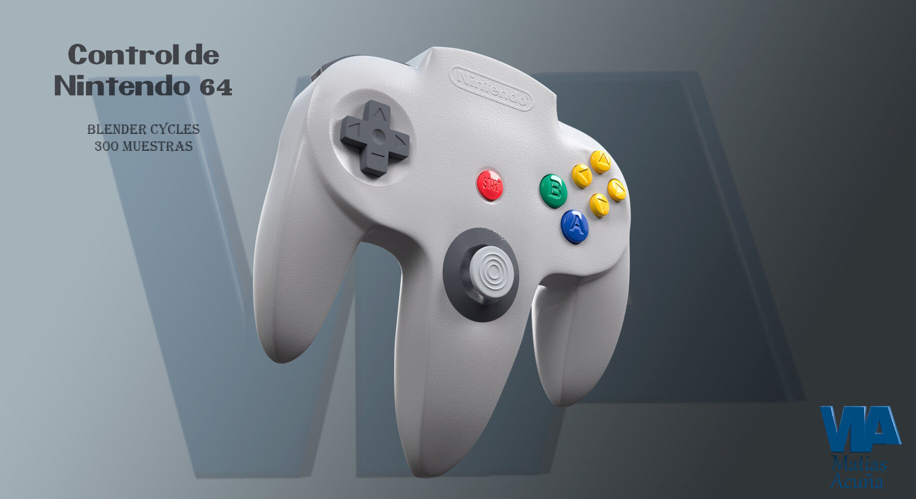 3D model Nintendo 64 con control VR / AR / low-poly | CGTrader