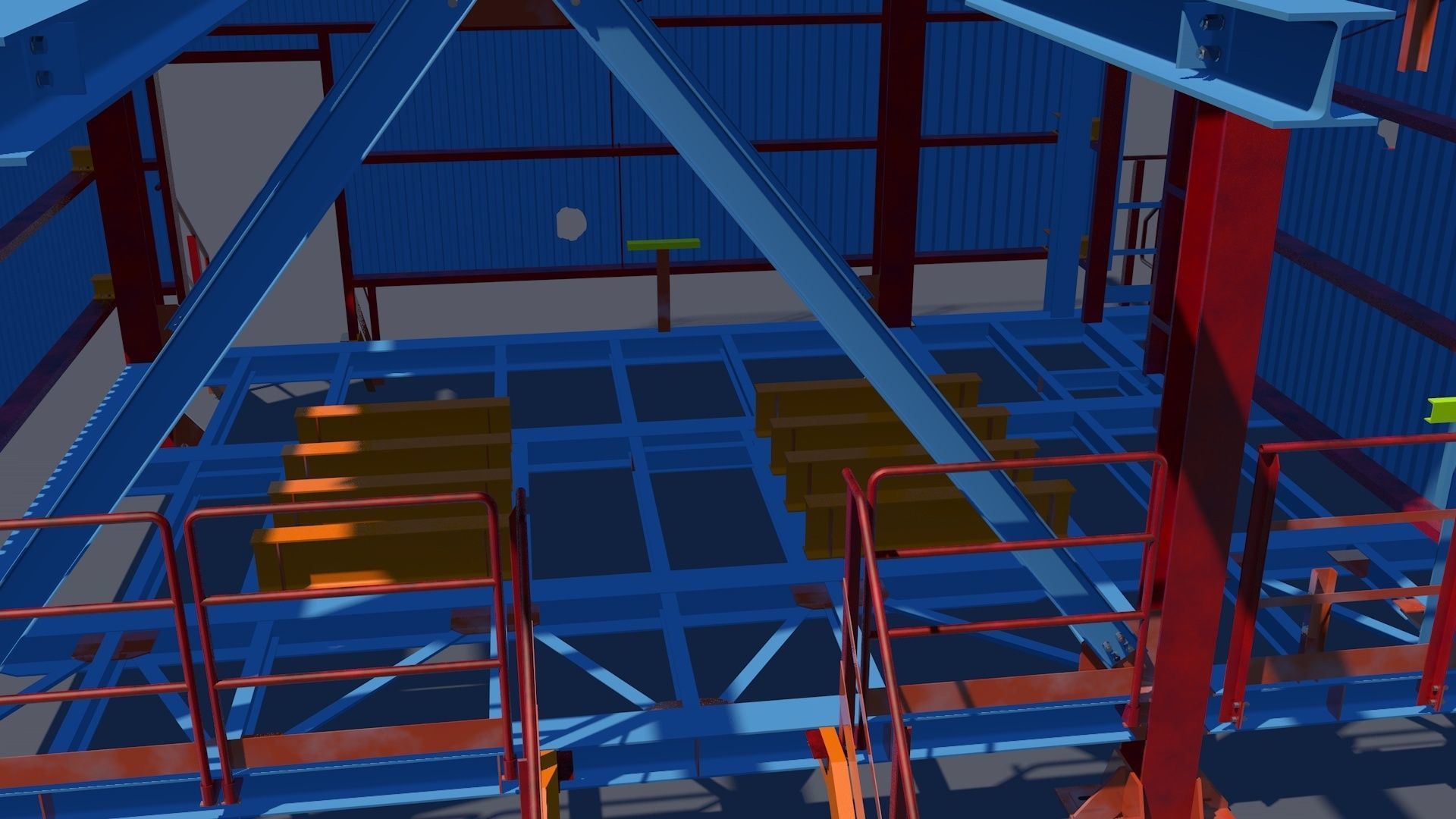 Steel service building 3D model | CGTrader