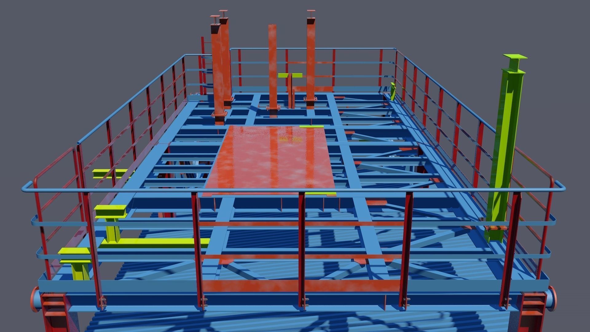 Steel service building 3D model | CGTrader