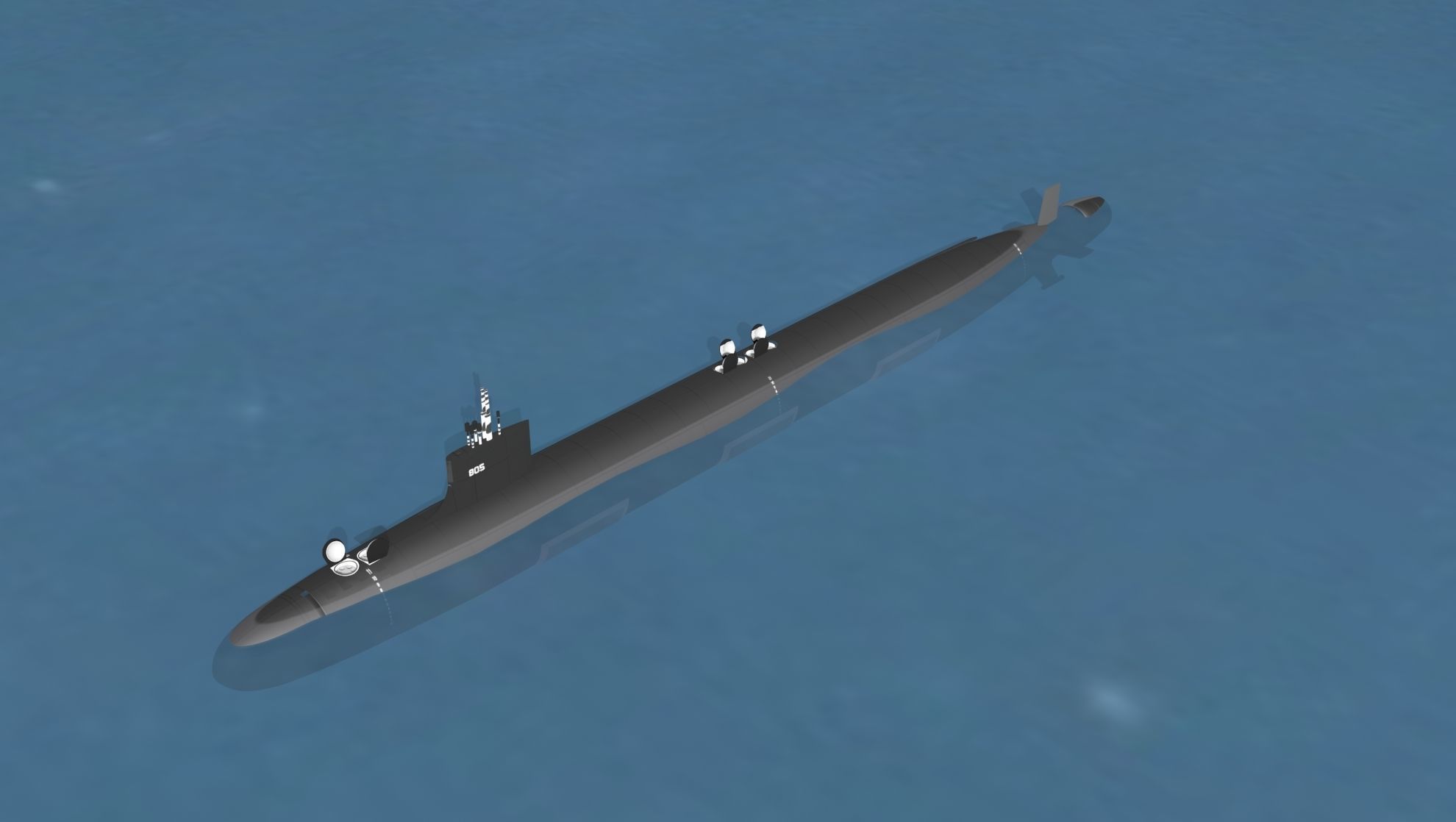 Virginia Class SSGN 805 USS Tang 3D model rigged | CGTrader
