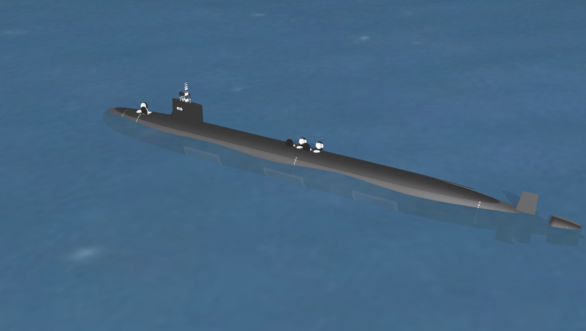 Virginia Class SSGN 806 USS Wahoo 3D model rigged | CGTrader