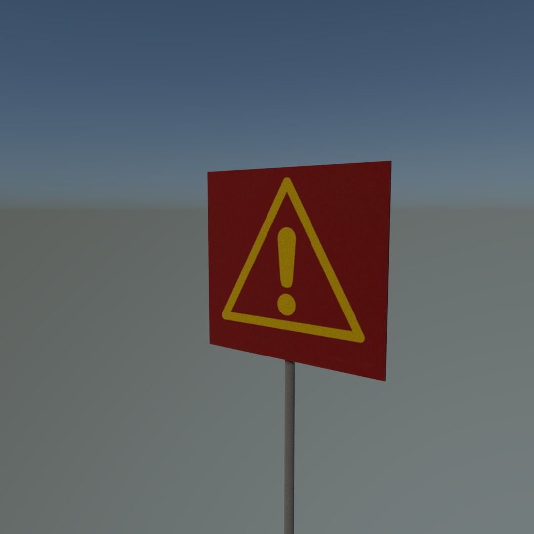 3D model General danger sign VR / AR / low-poly | CGTrader
