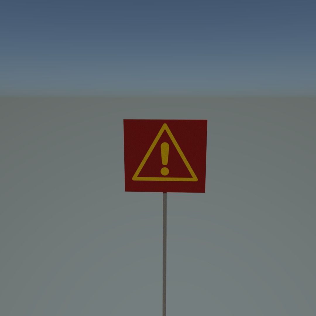 3D model General danger sign VR / AR / low-poly | CGTrader