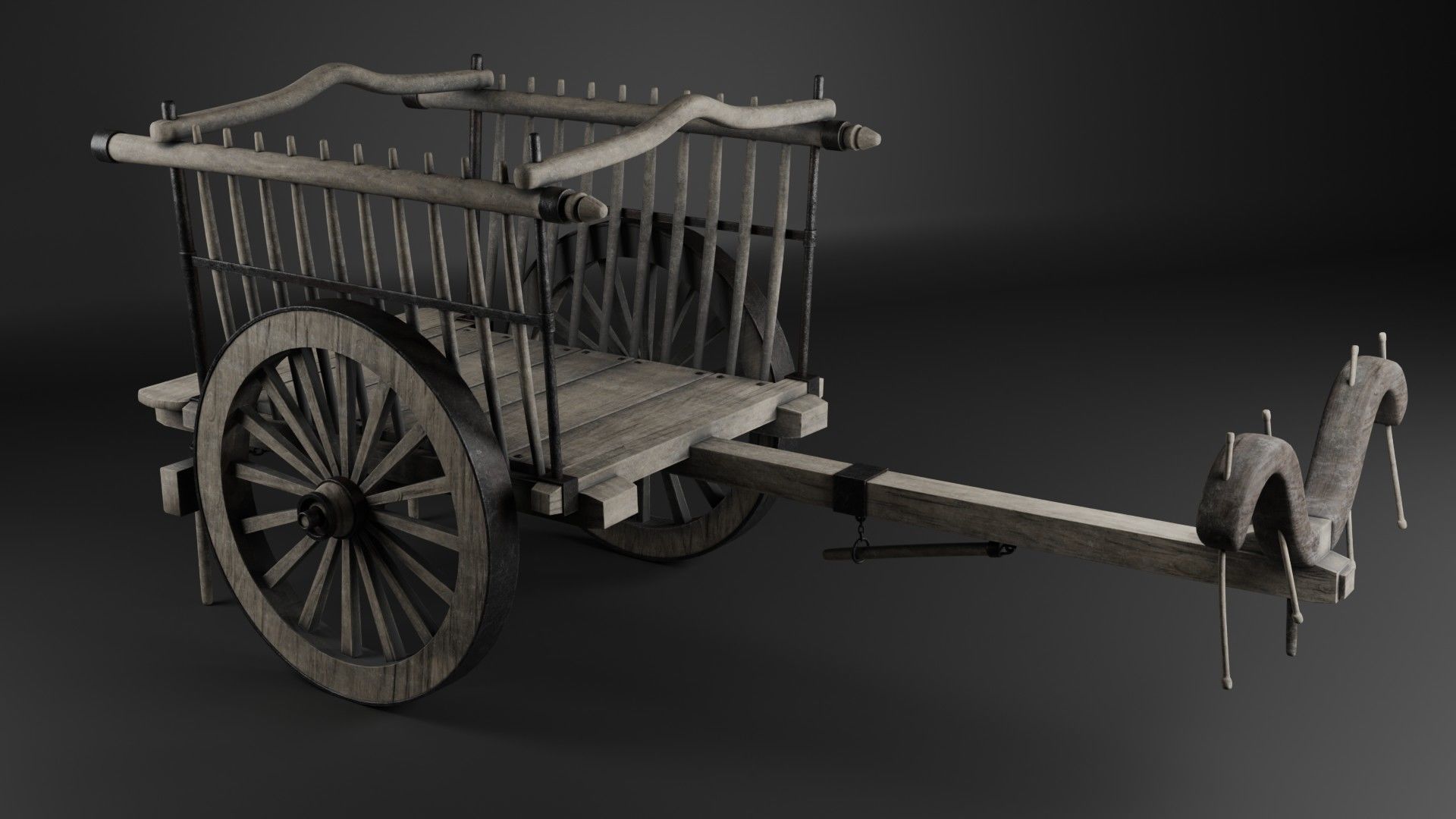 3D model Medieval Bullock Cart VR / AR / low-poly | CGTrader