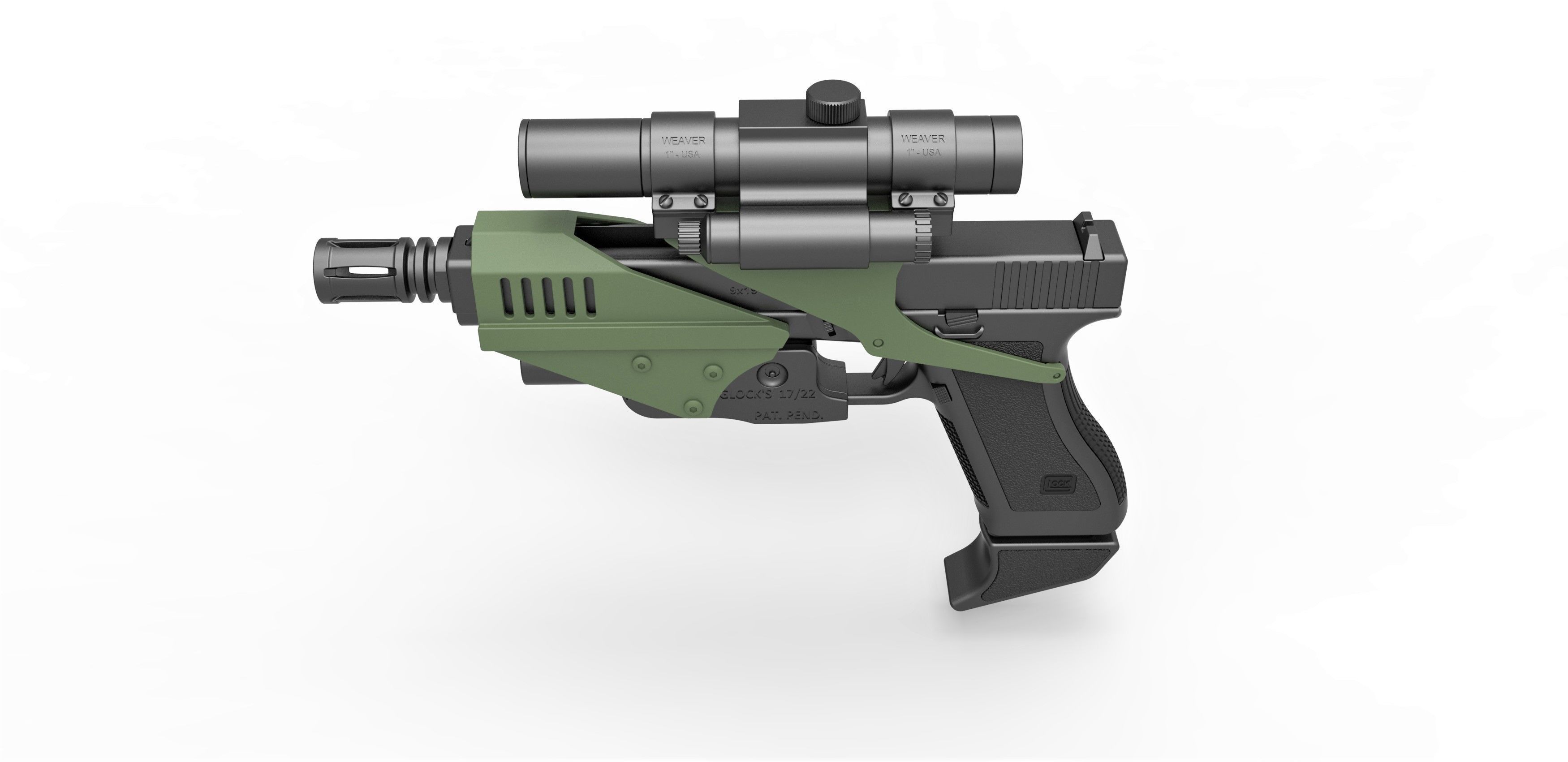 Pistol M70 from Space Above and Beyond TV series 1995 3D model | CGTrader