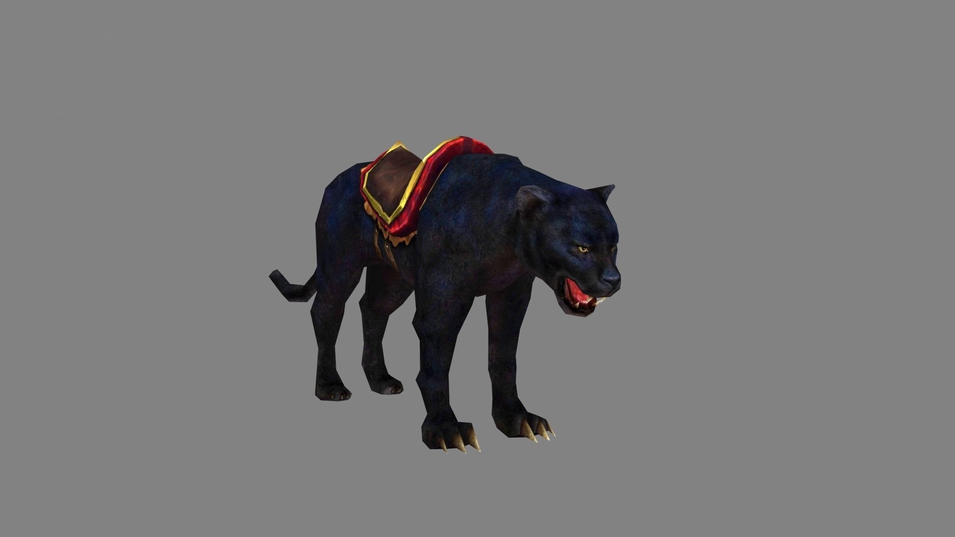 3D model Cartoon black panther mount - Shadow Cheetah VR / AR / low ...