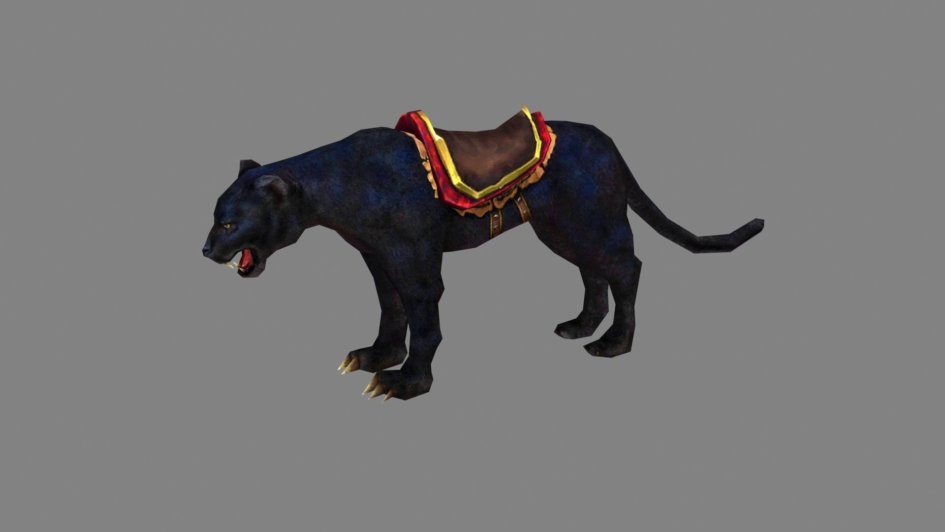 3D model Cartoon black panther mount - Shadow Cheetah VR / AR / low ...