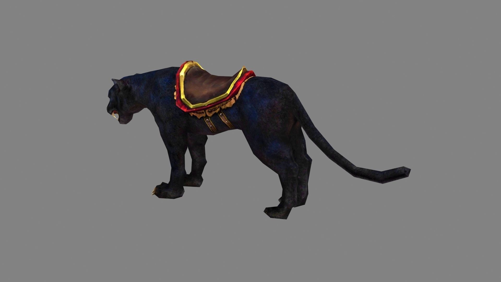 3D model Cartoon black panther mount - Shadow Cheetah VR / AR / low ...