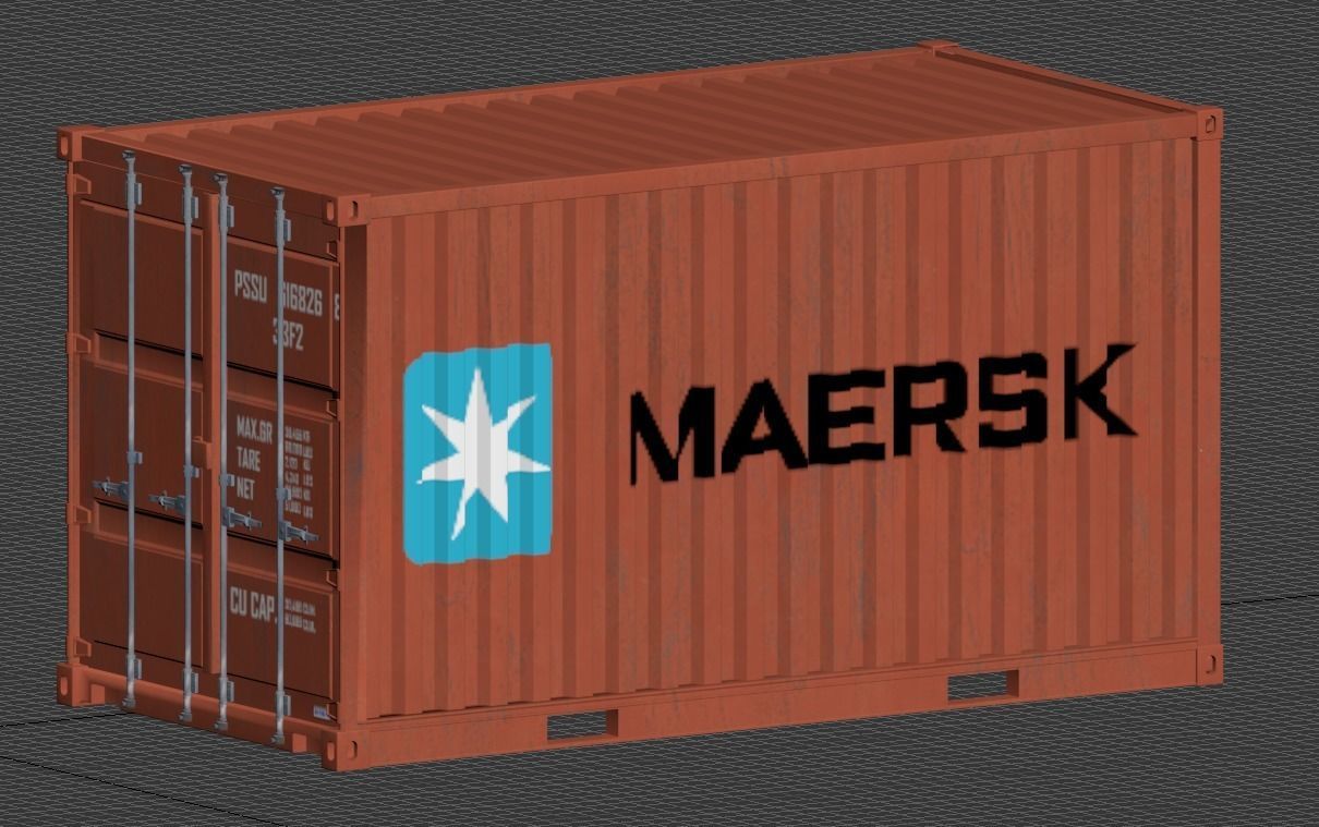 Sea Cargo Metal Container 3D model | CGTrader