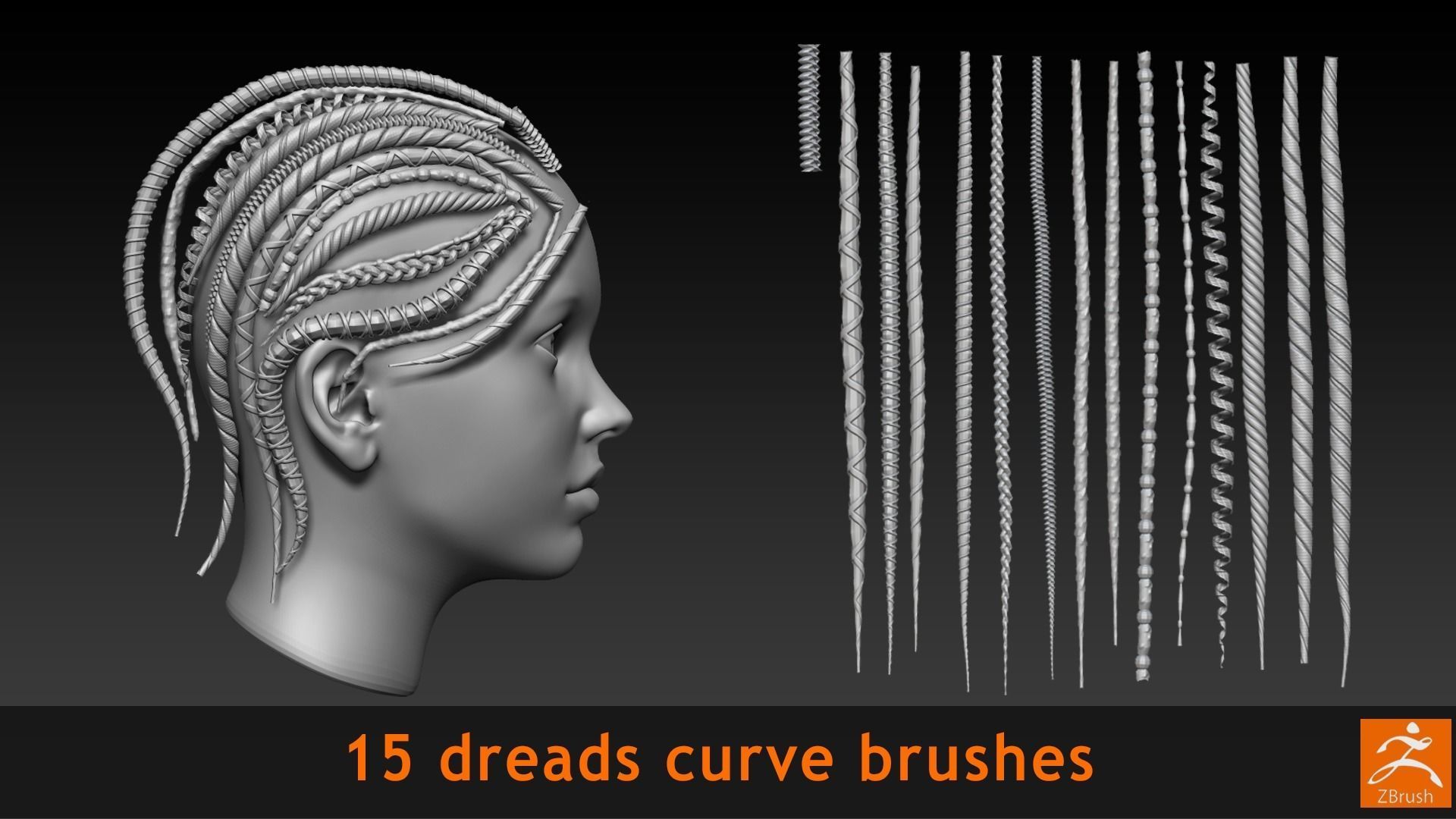 3D model Dread curve brushes VR / AR / low-poly | CGTrader