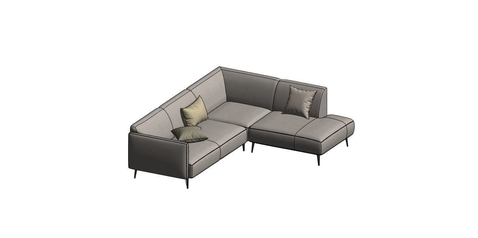 CORNER SOFA FAMILY FOR REVIT 3D model | CGTrader