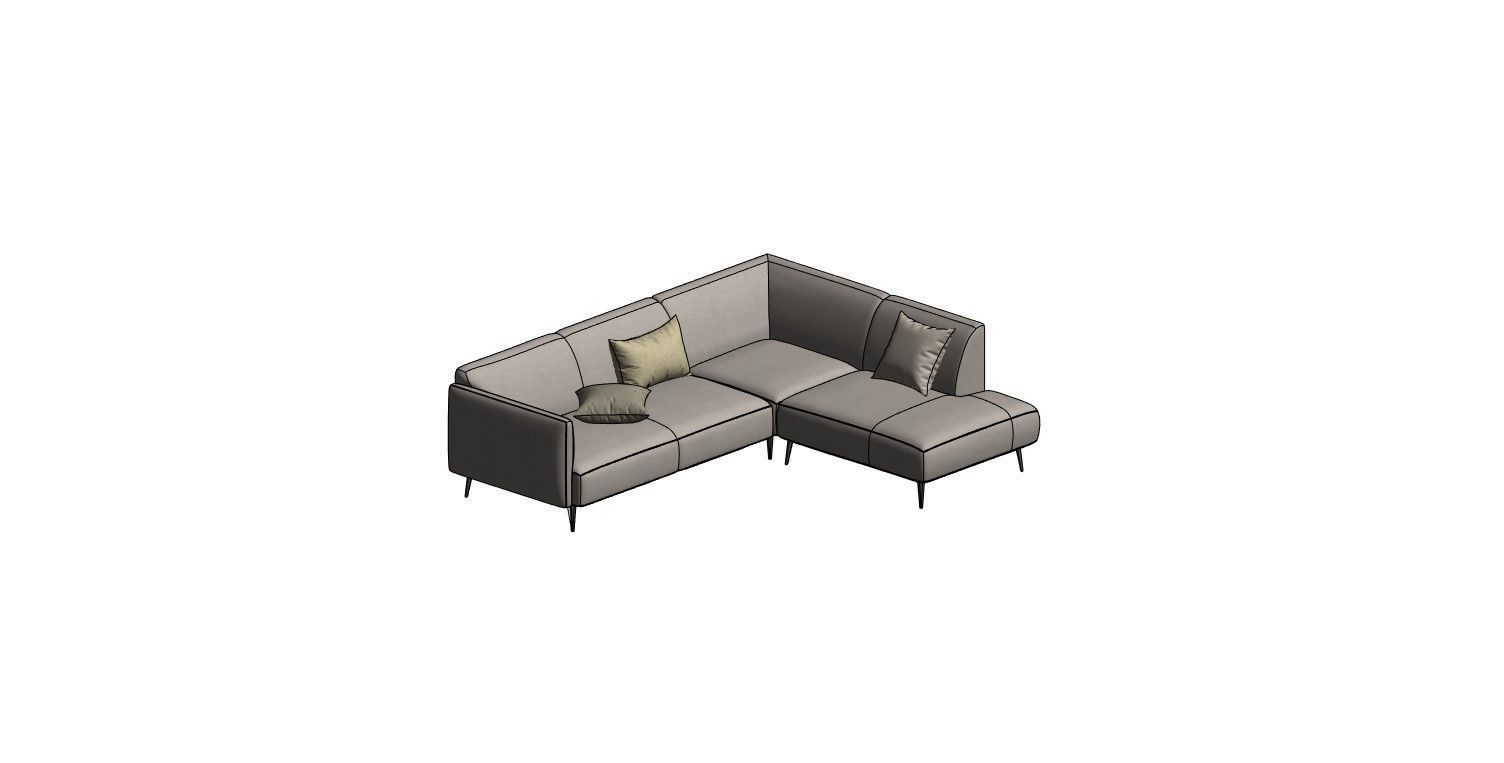 CORNER SOFA FAMILY FOR REVIT 3D model | CGTrader