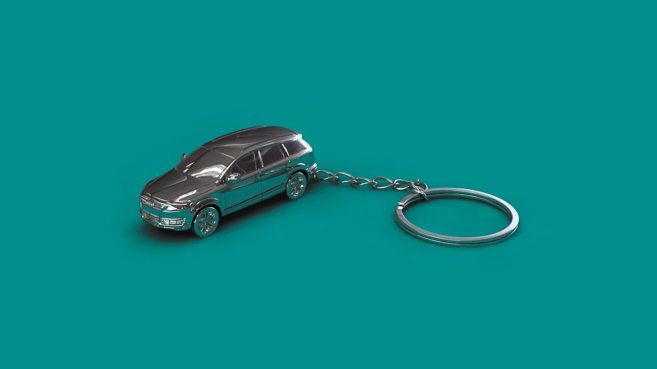 Audi Q7 keychain 3D model 3D printable | CGTrader