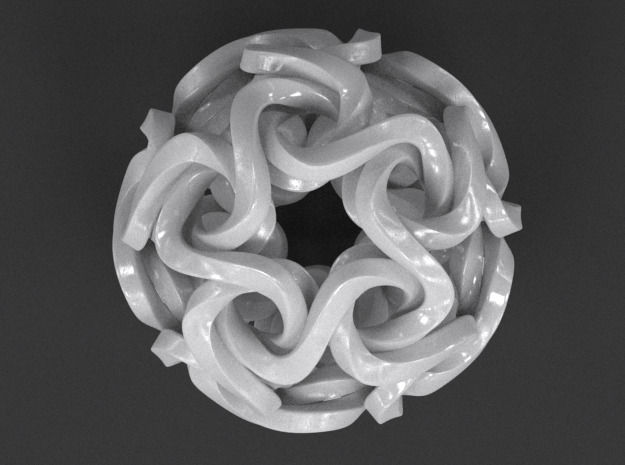 Twisted Star Ball 3D model 3D printable | CGTrader