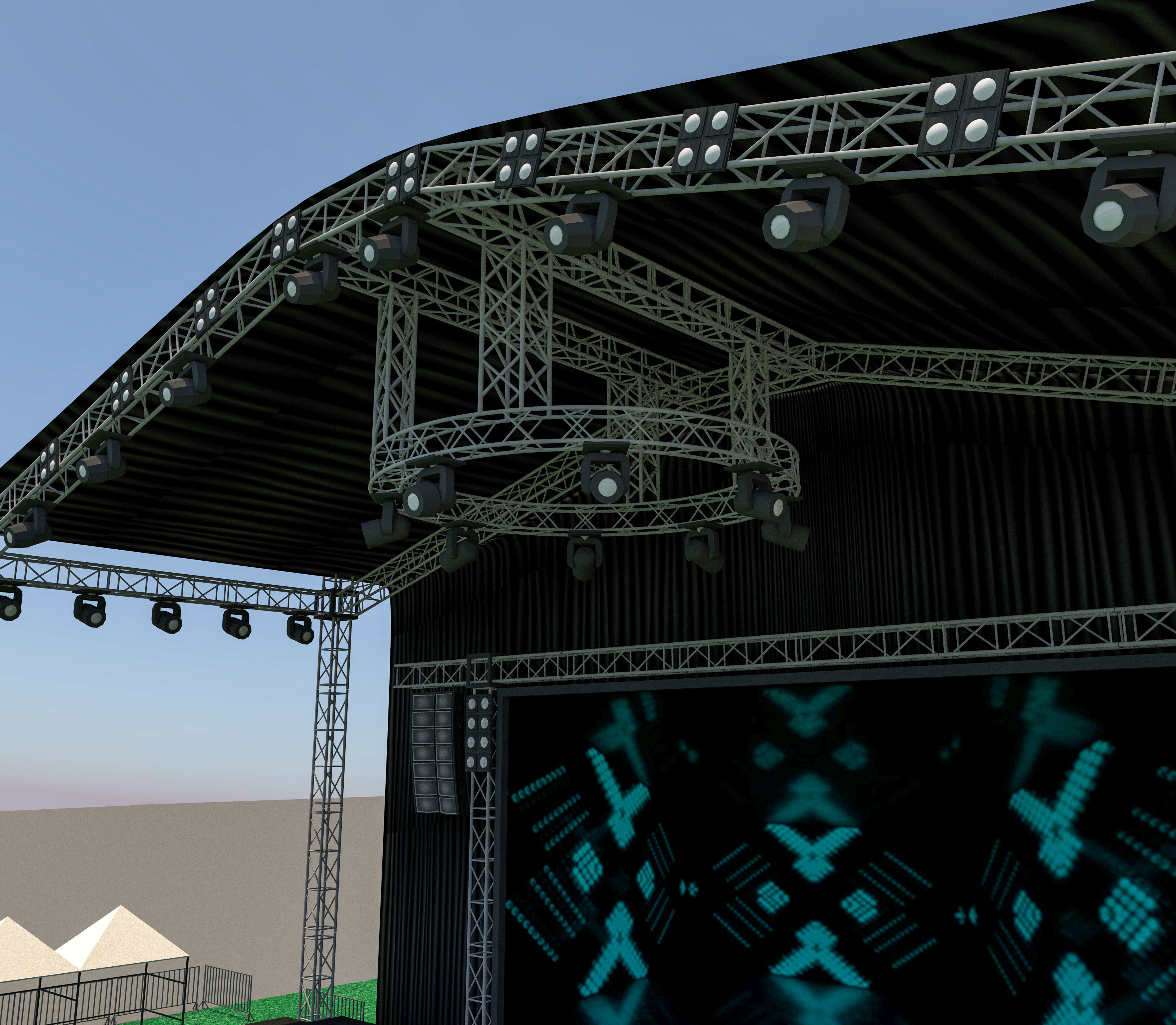 Concert Stage 3D model 3D model | CGTrader