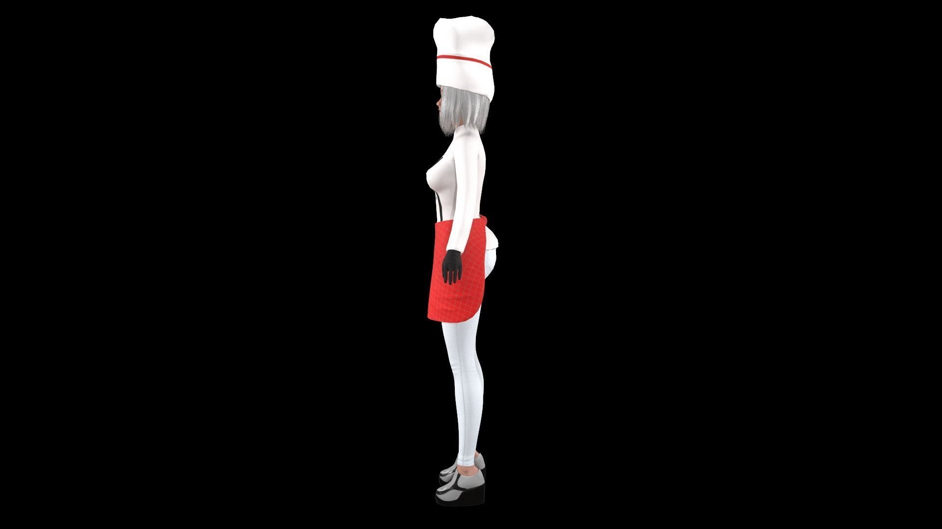 3D model Chef girl VR / AR / low-poly | CGTrader