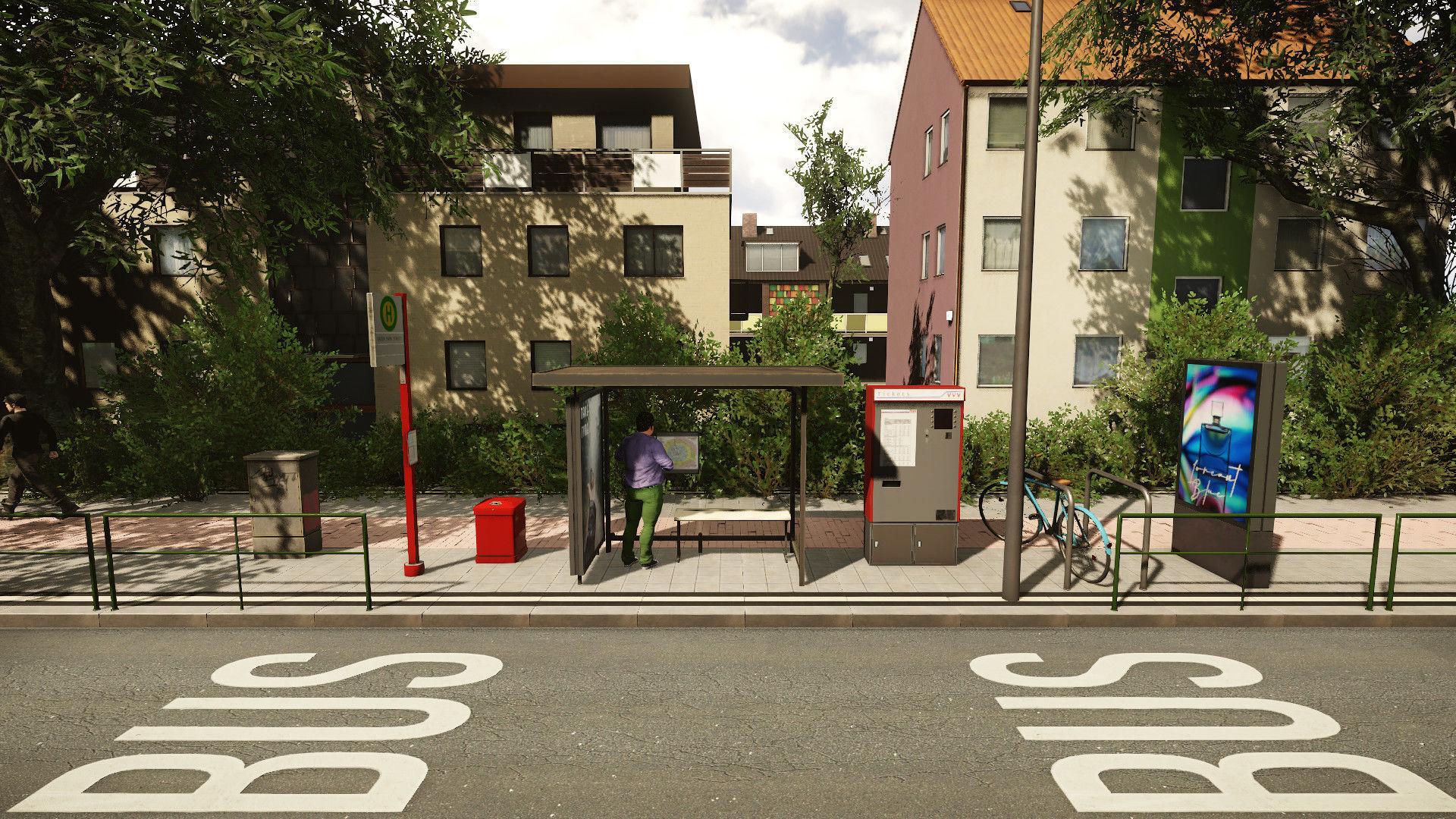 Low-Poly Bus Stop Pack free VR / AR / low-poly 3D model | CGTrader