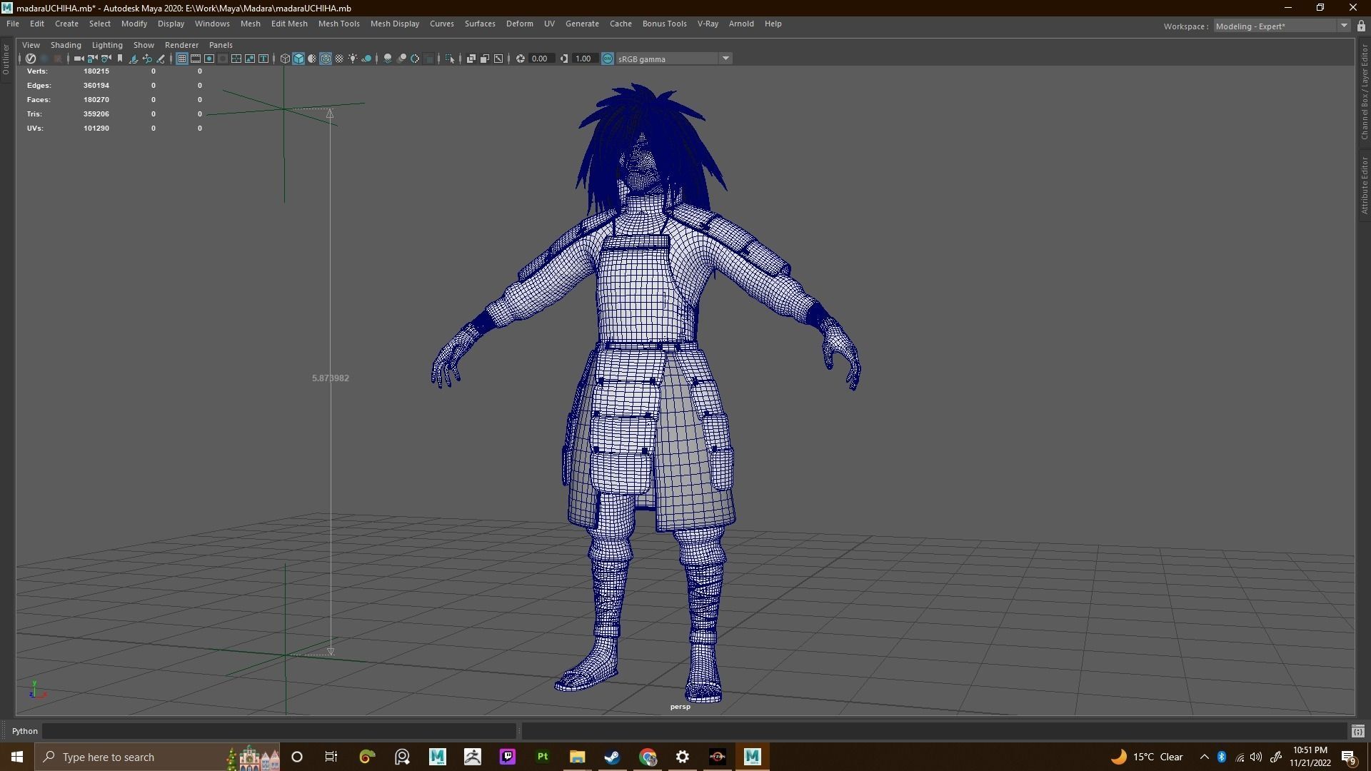 Madara Uchiha free 3D model rigged | CGTrader