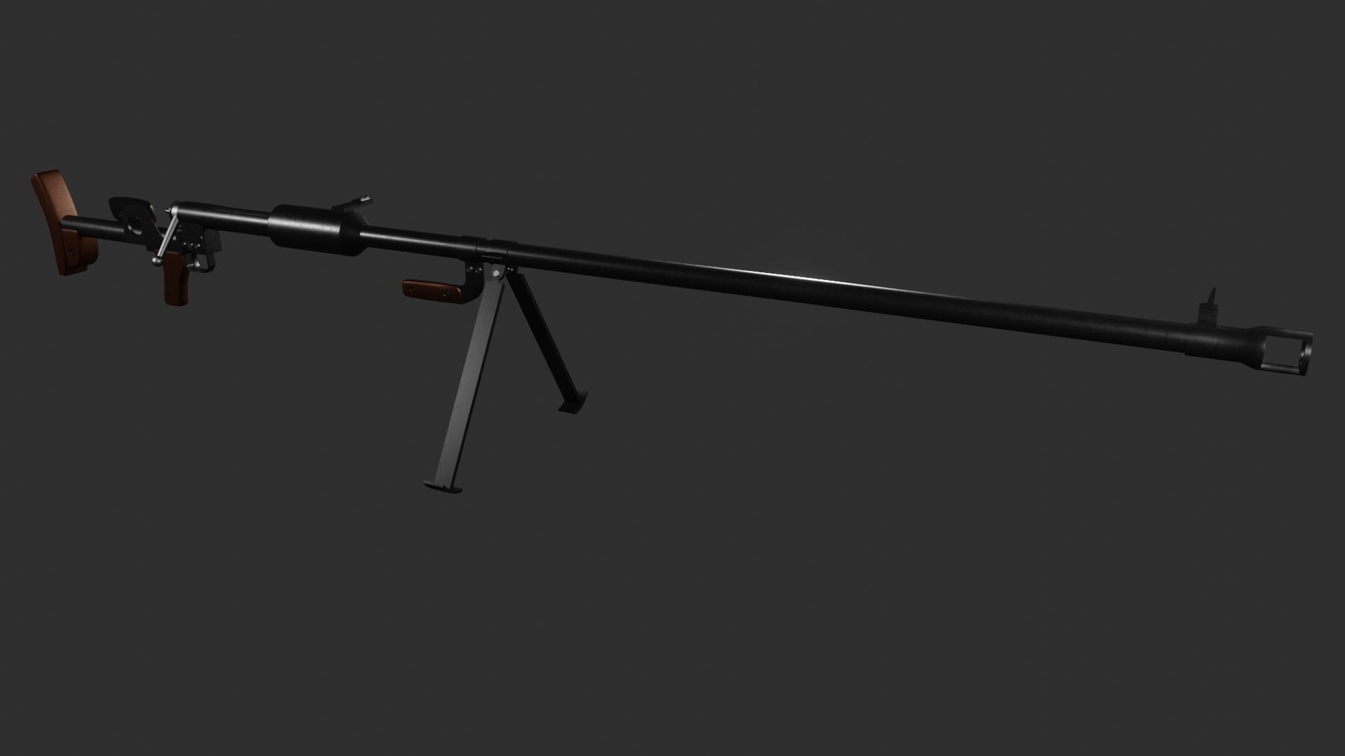 PTRD Anti-Tank Rifle free 3D model | CGTrader