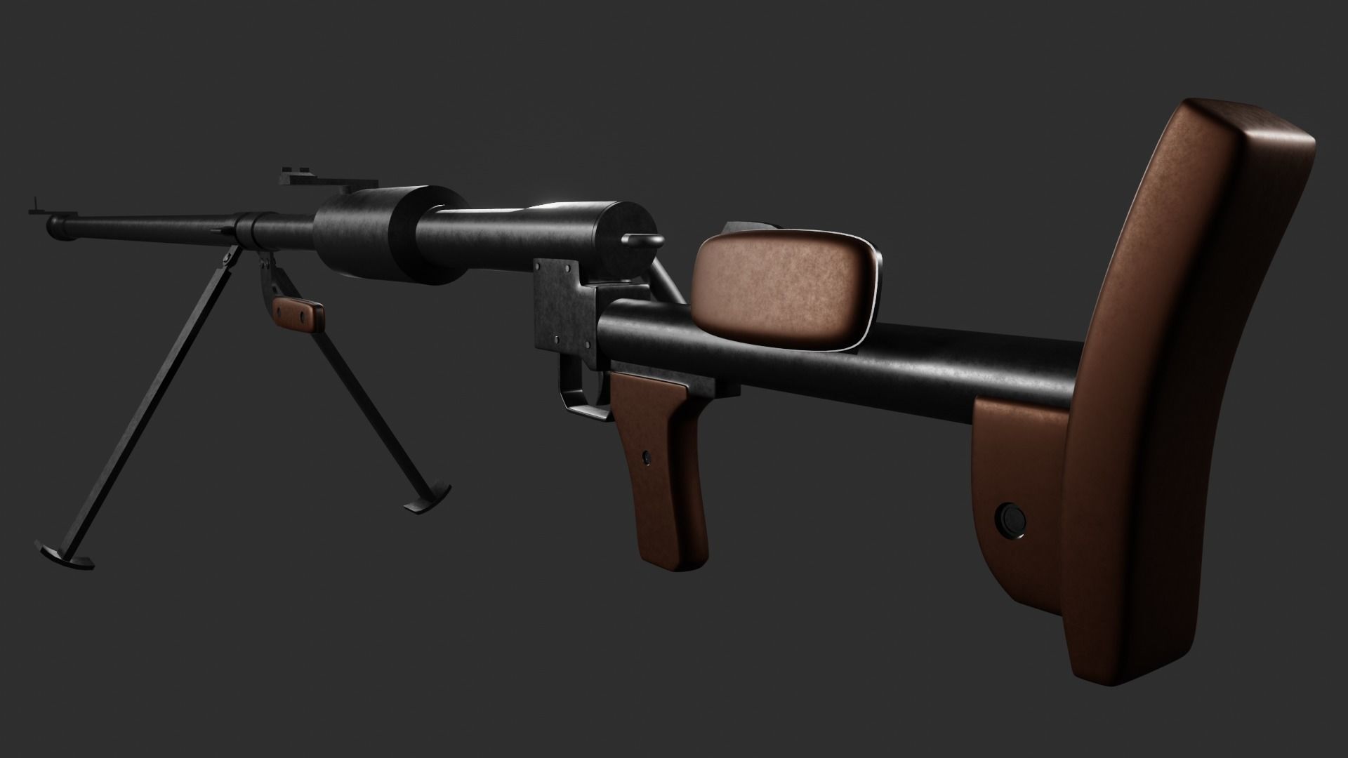 PTRD Anti-Tank Rifle free 3D model | CGTrader