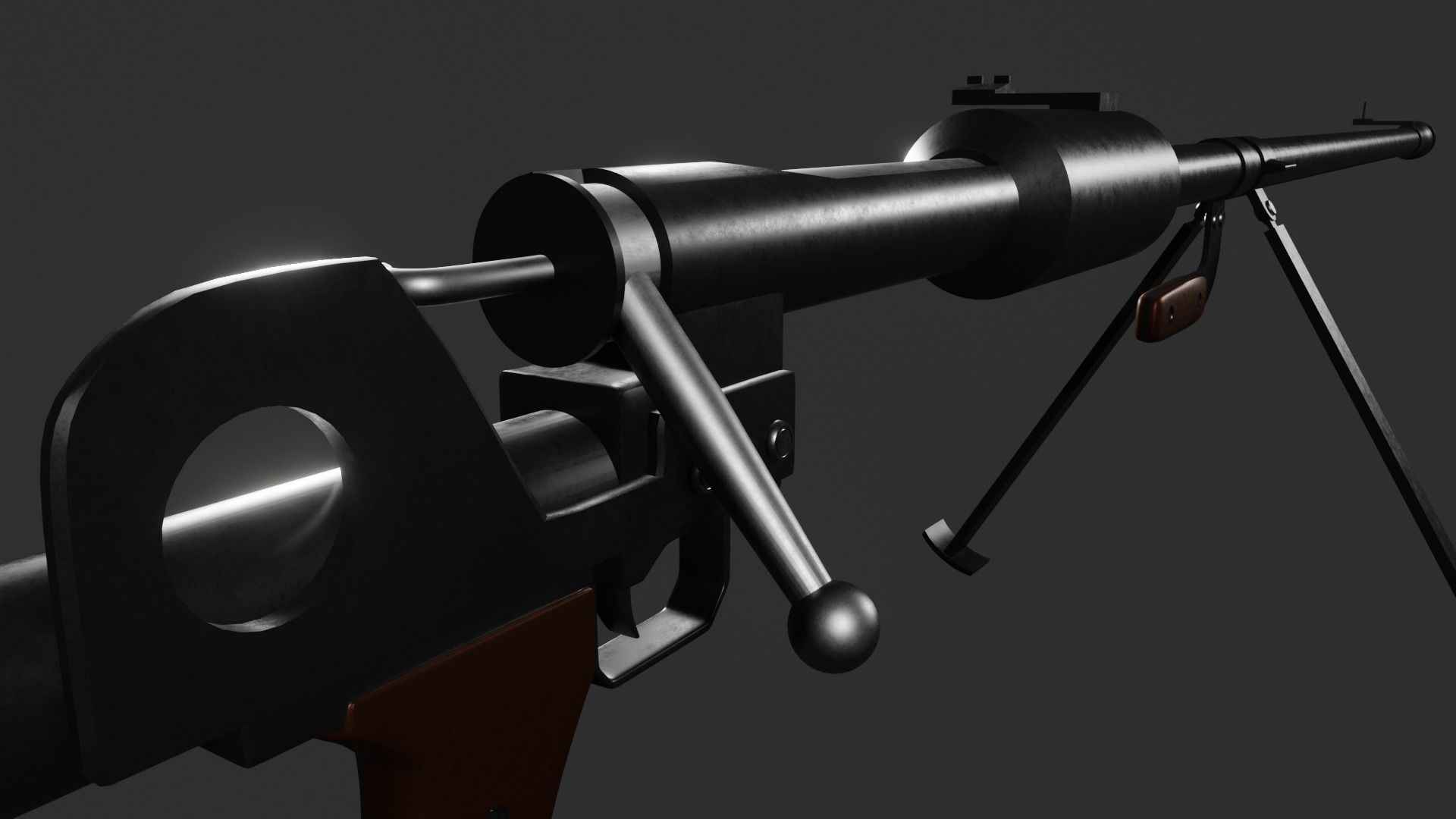 PTRD Anti-Tank Rifle free 3D model | CGTrader