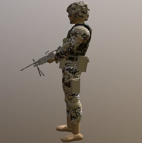 3D model Soldier low poly 3D model VR / AR / low-poly | CGTrader