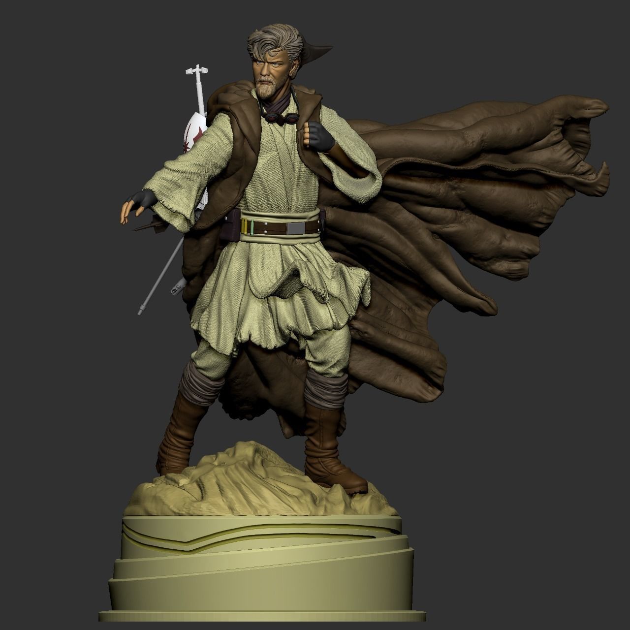 Obi Wan Kenobi V2 3D model 3D printable | CGTrader