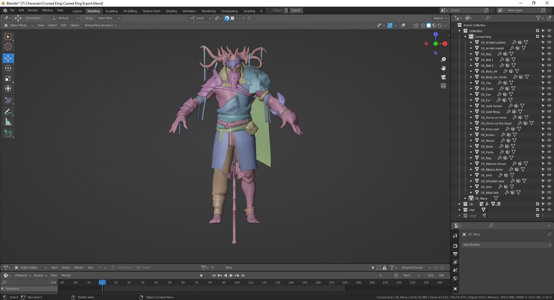 3D model Cursed King VR / AR / low-poly | CGTrader