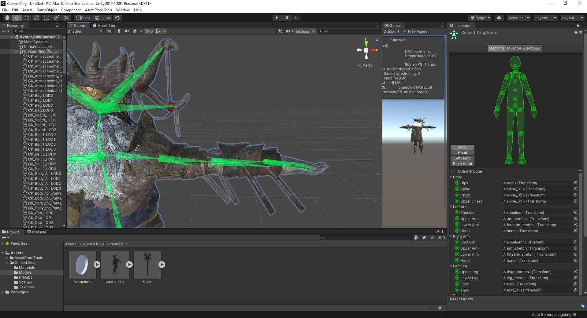 3D model Cursed King VR / AR / low-poly | CGTrader
