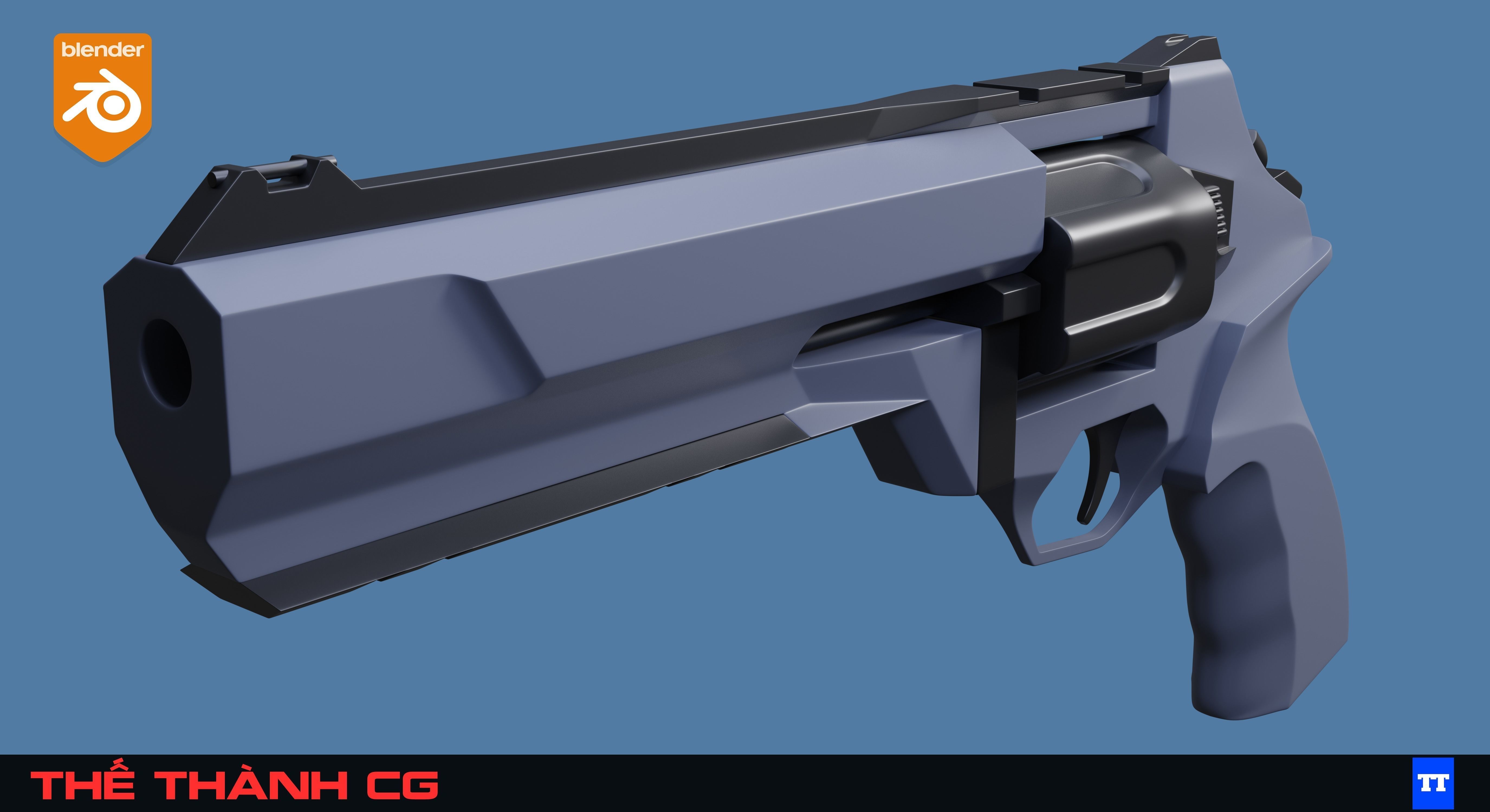 3D model 3D model python gun - skin gun in Valorant VR / AR / low-poly ...