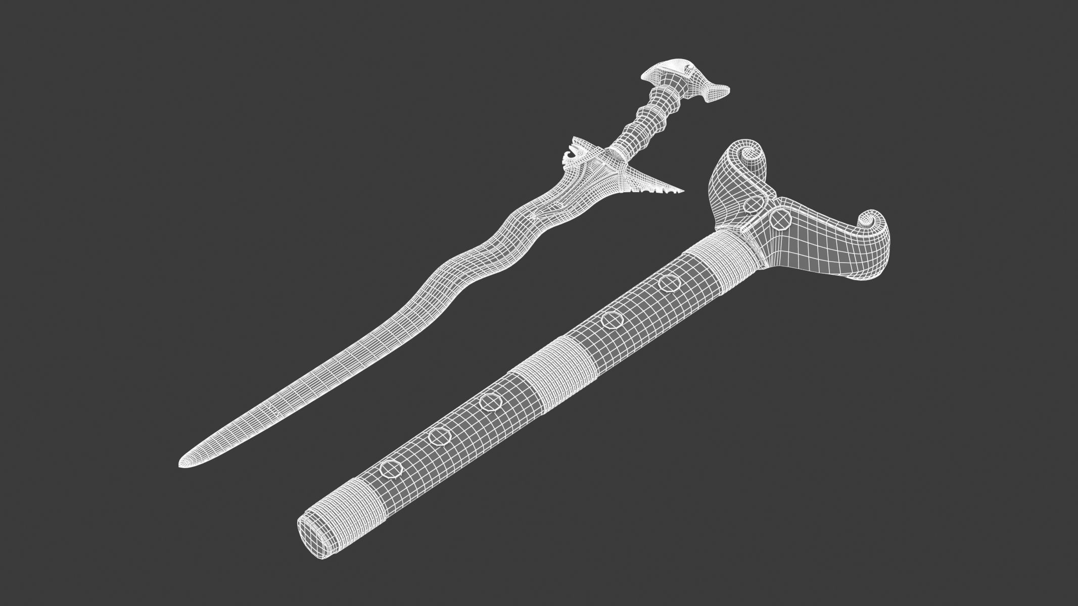 3D model Kalis Sword VR / AR / low-poly | CGTrader