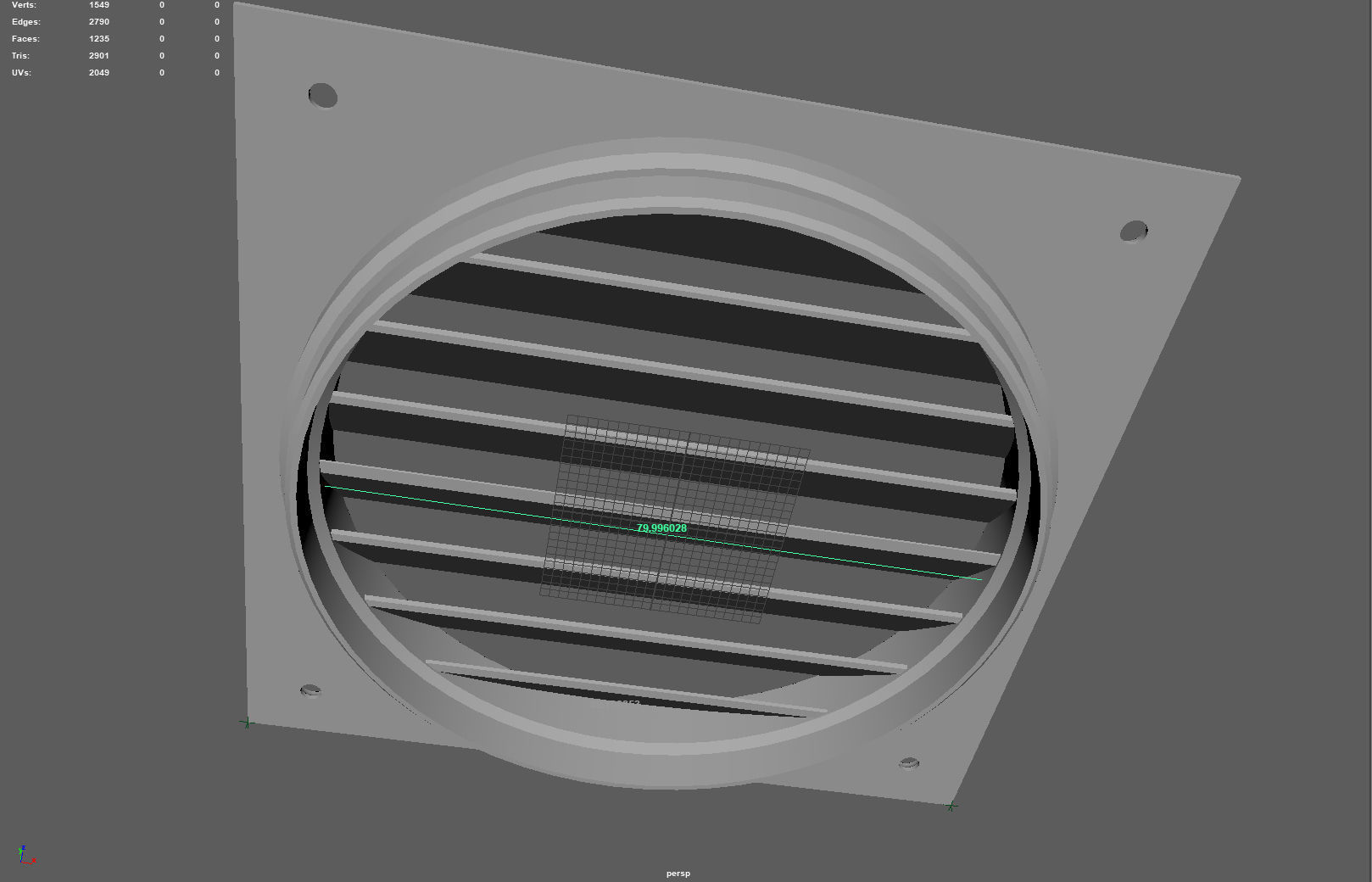Vent cover 80mm 3D model 3D printable | CGTrader