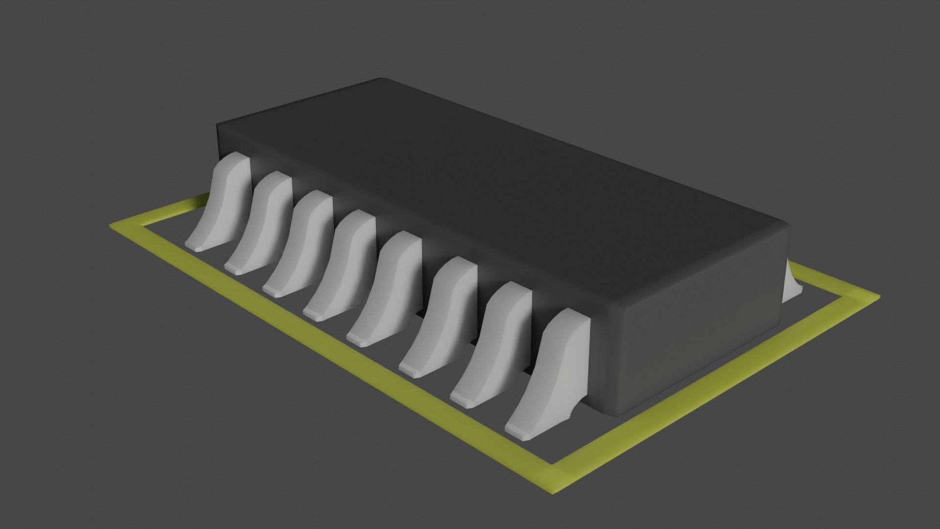 16-pin Chip free 3D model rigged | CGTrader