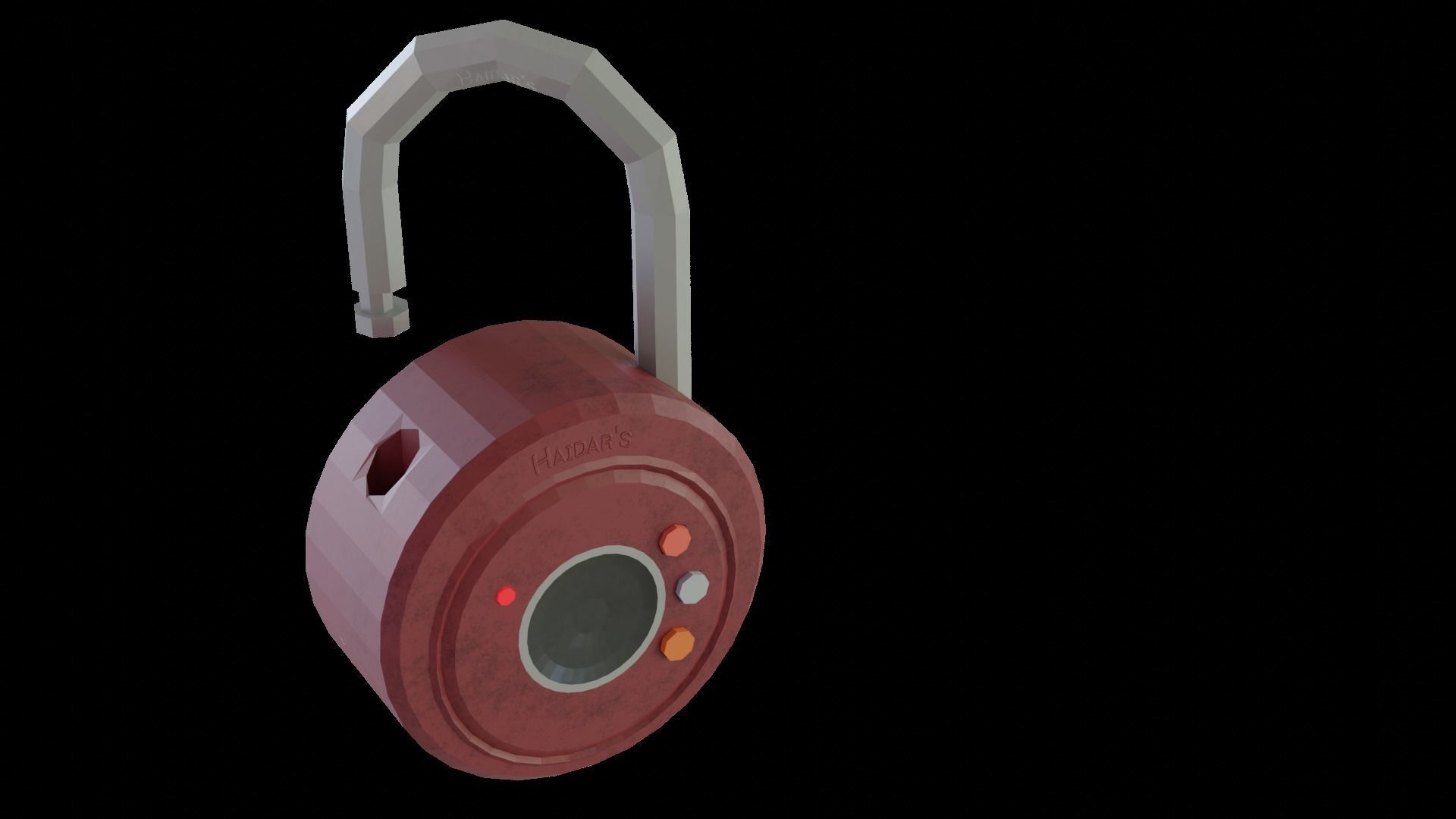 Low Poly Fingerprint Padlock free VR / AR / low-poly 3D model | CGTrader