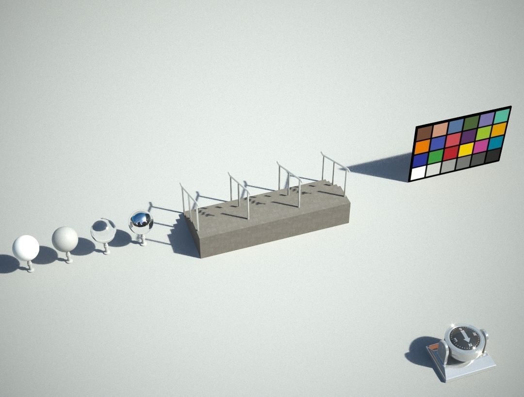 3D model Staircase with handrail VR / AR / low-poly | CGTrader