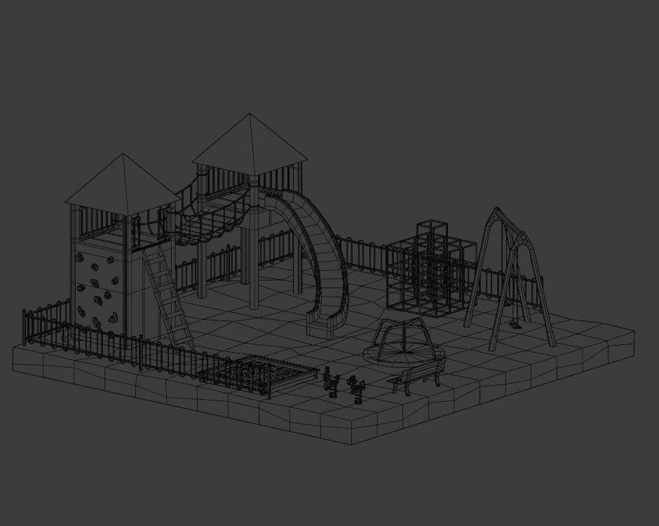 3D model Playground VR / AR / low-poly | CGTrader
