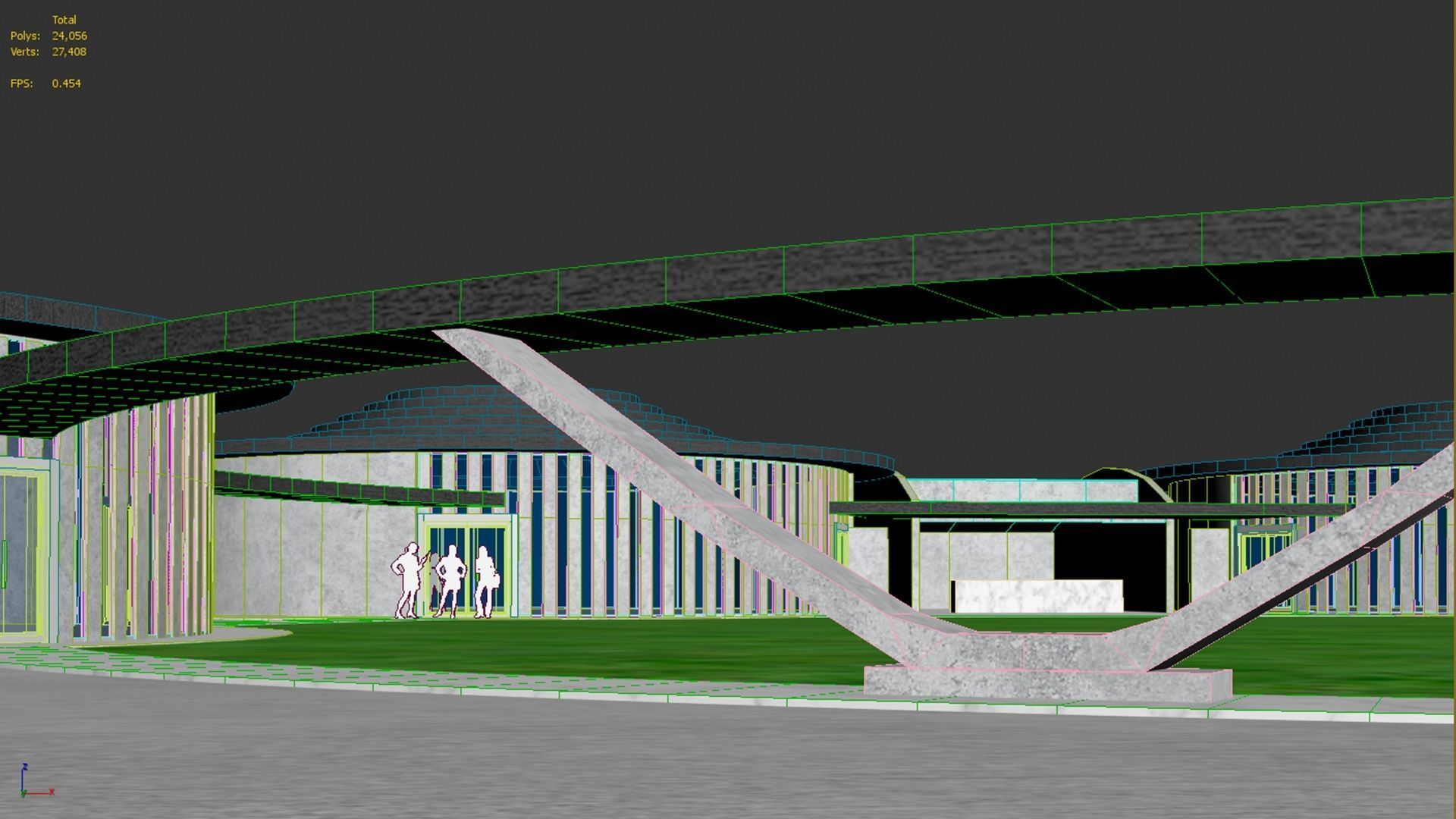 exhibition 5 halls exterior-interior 3D model | CGTrader