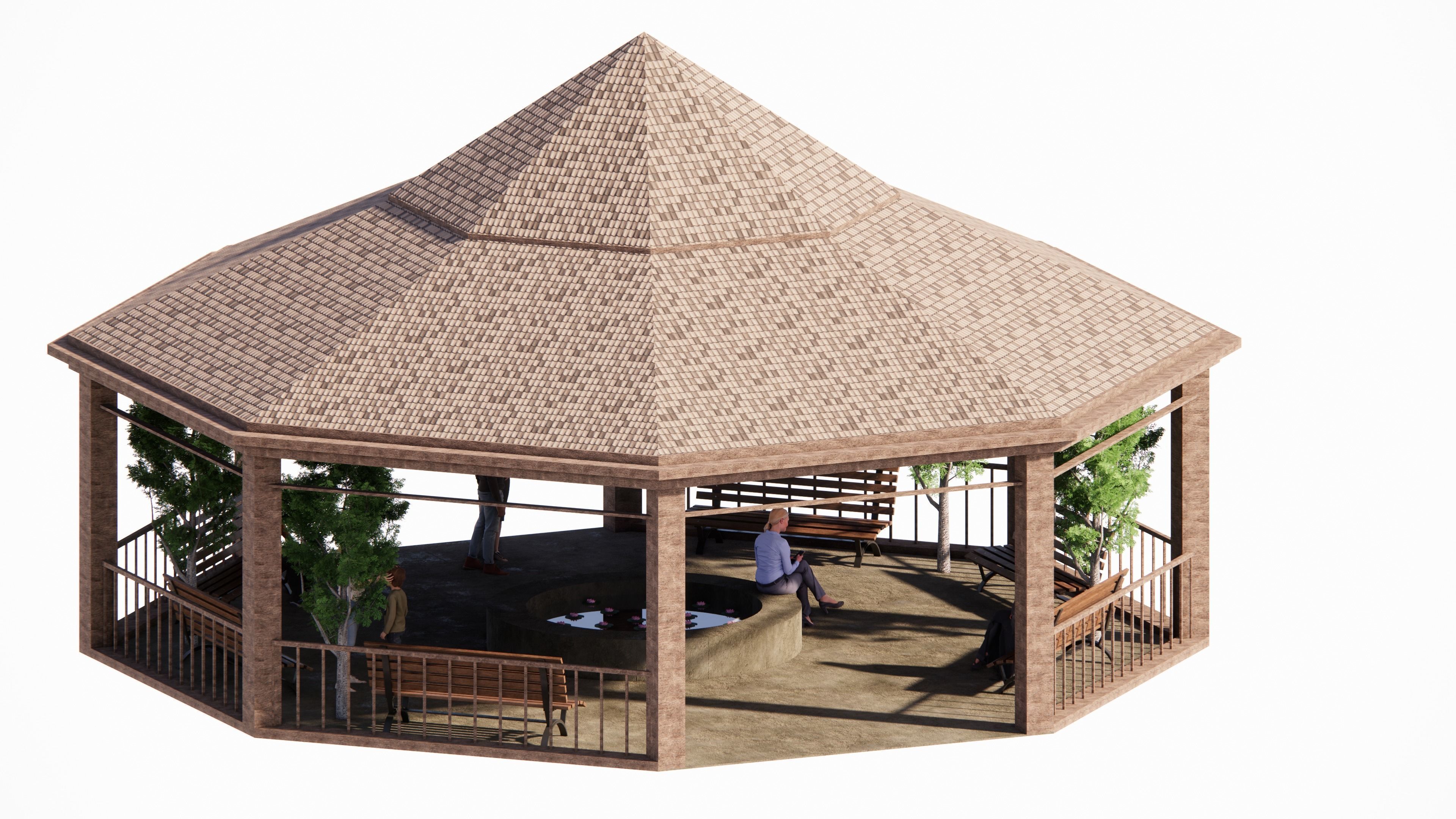 outdoor gazebo 3D model | CGTrader
