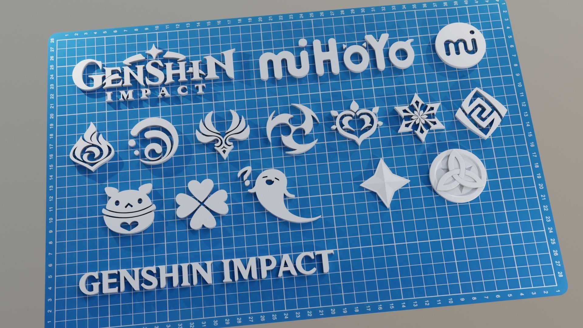 Genshin Impact logo and symbols 3D model 3D printable | CGTrader