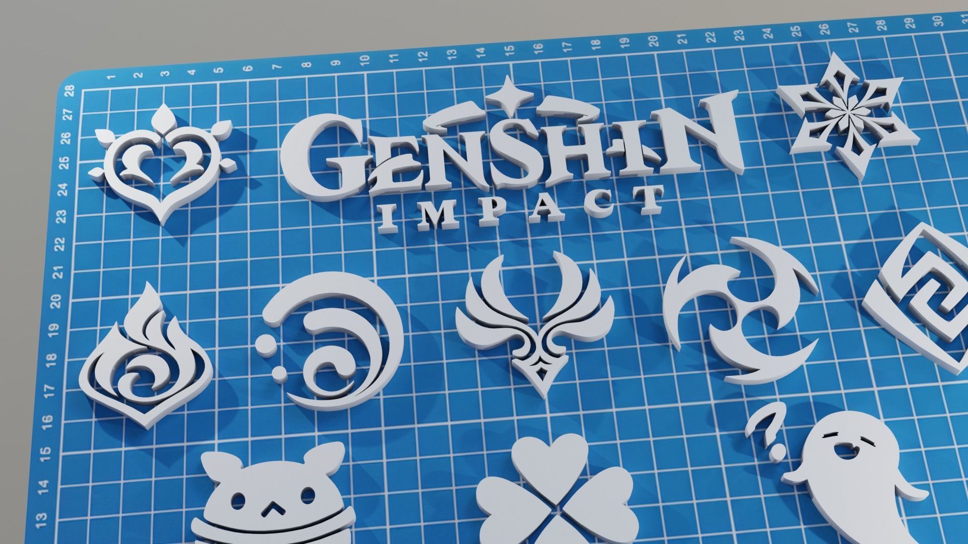 Genshin Impact logo and symbols 3D model 3D printable | CGTrader